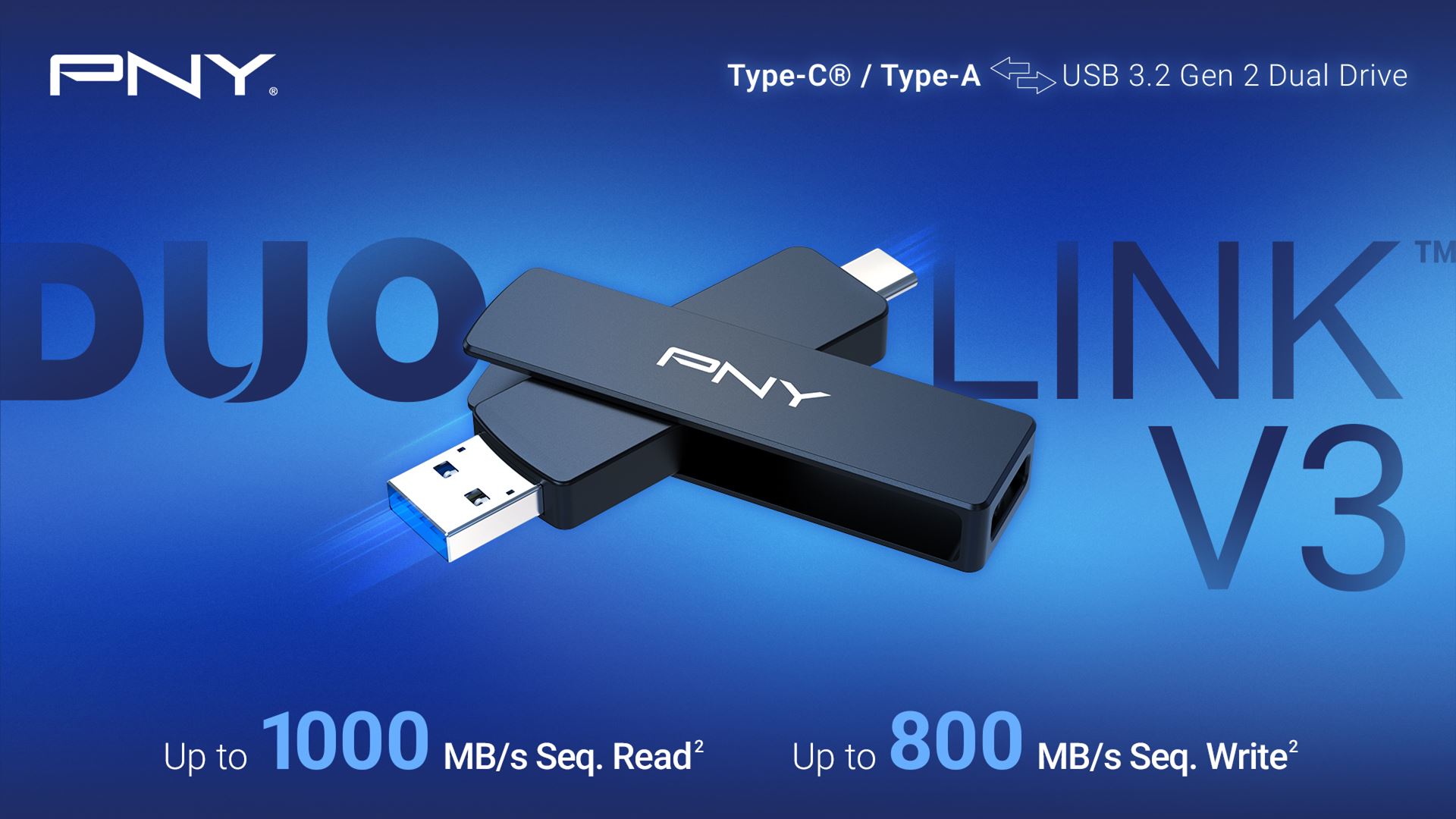 PNY Unveils New DUO LINK™ V3 USB 3.2 Gen 2 Type-C ® OTG Flash Drive, Compatible with Smartphones ...